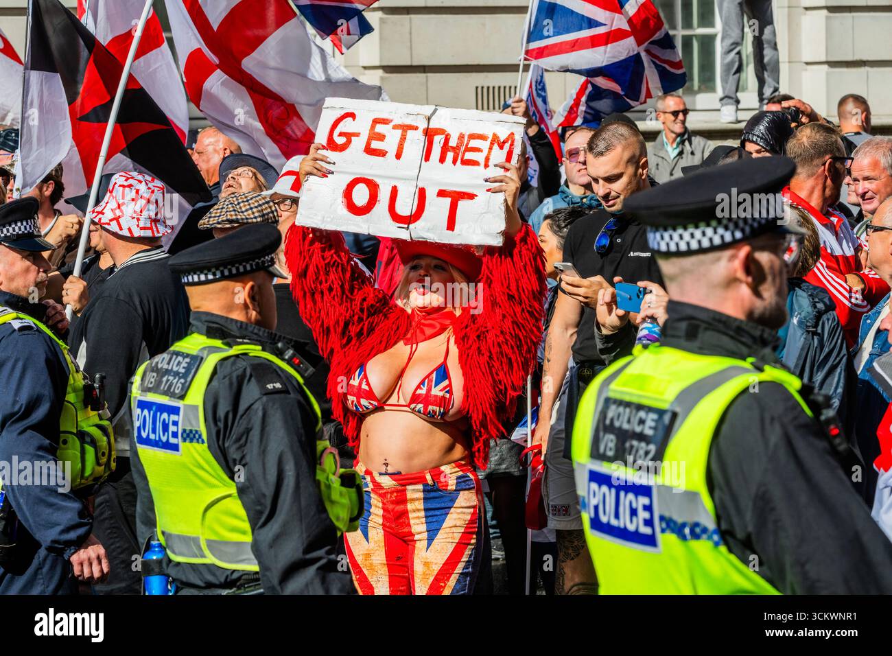 London, UK. 13 Sep 2025. A far right protest - A ‘Unite the Kingdom ...