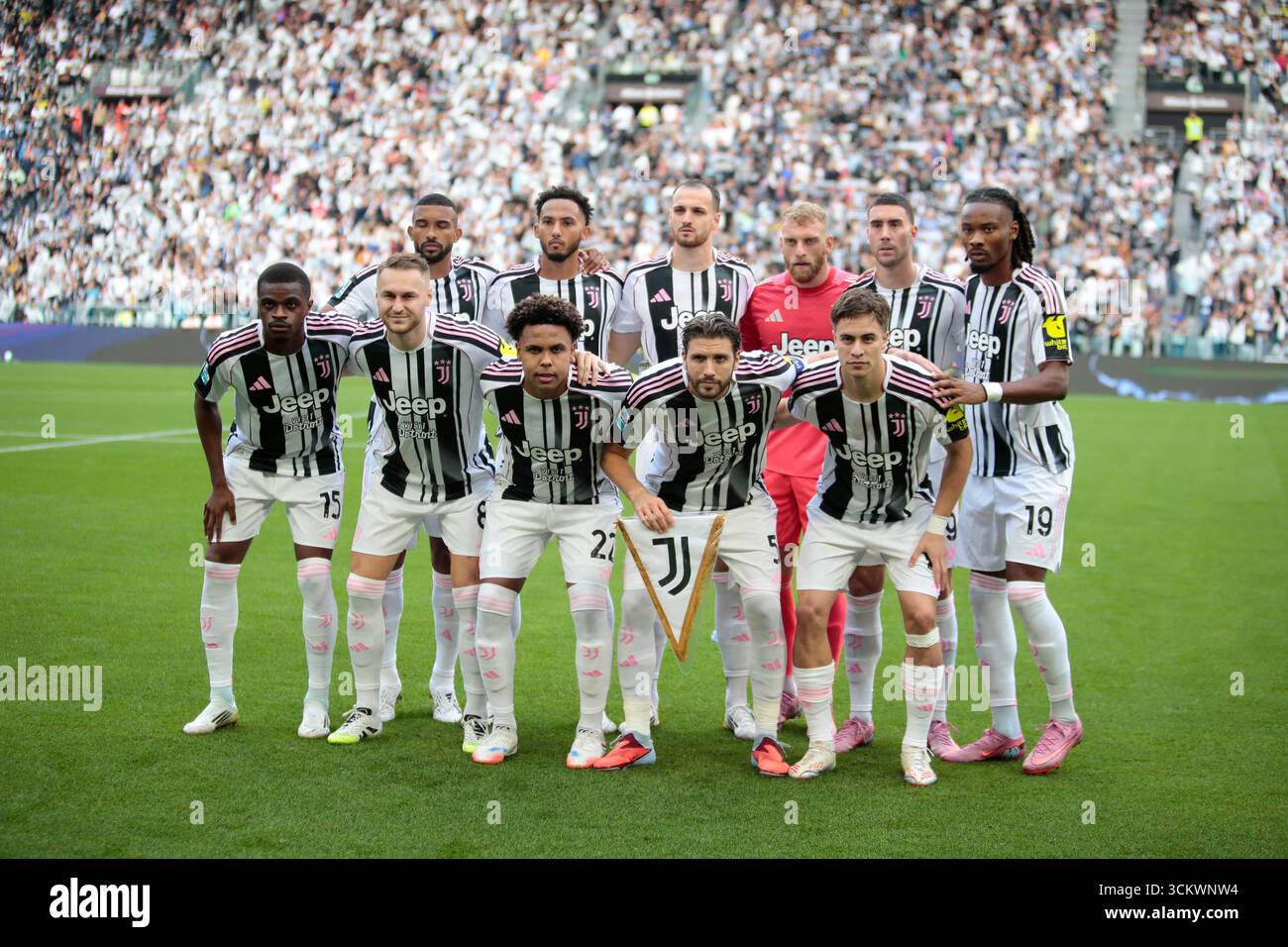 Turin, Italy. 13th Sep, 2025. Juventus FC team picture during the ...