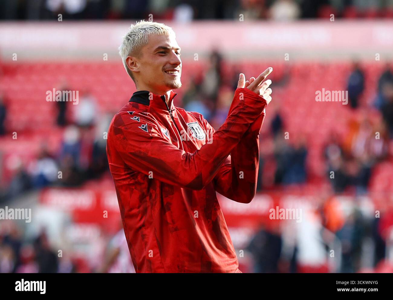 Stoke, England, 13th September 2025. Tomas Rigo of Stoke City ...