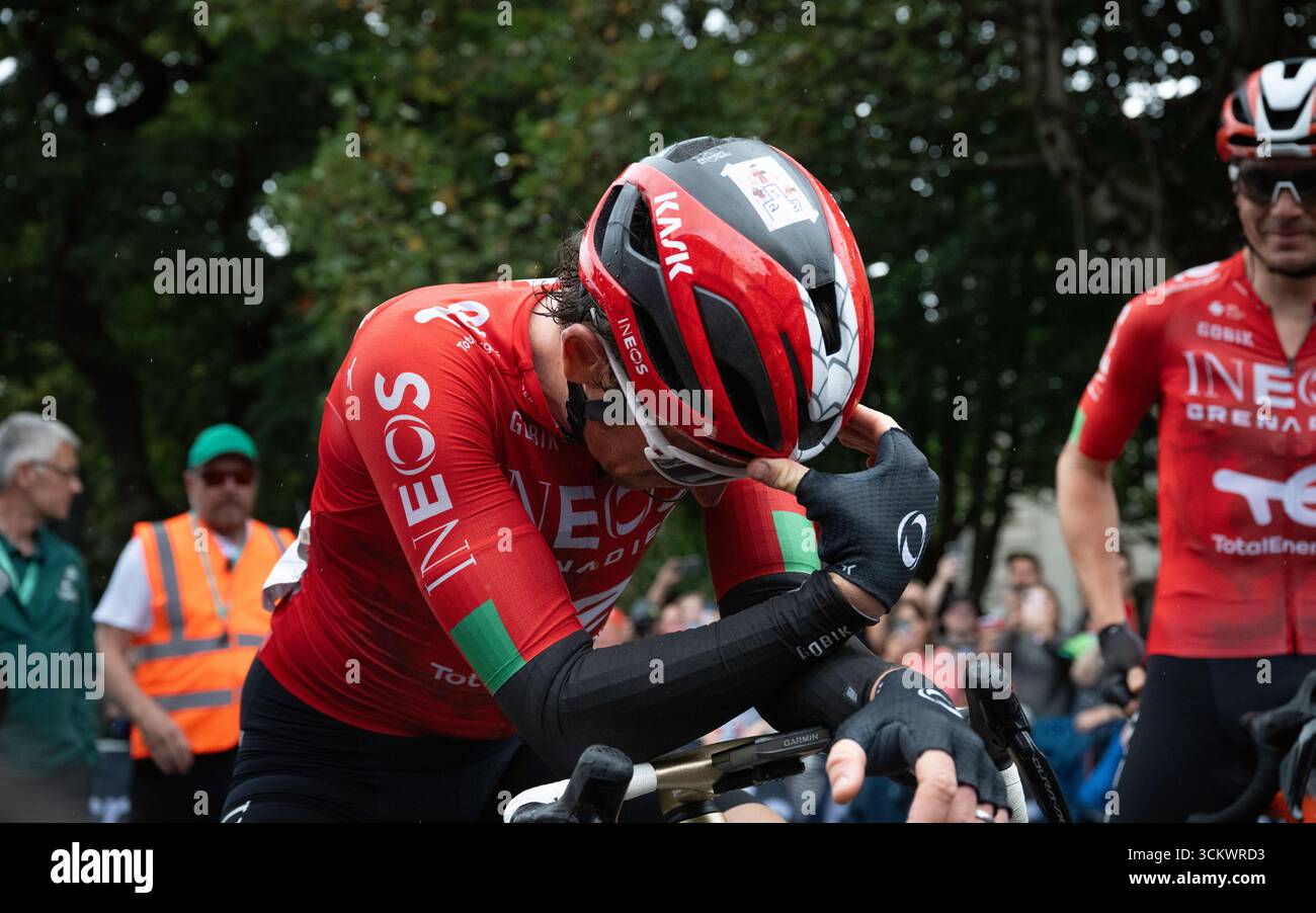 Tour of Britain Cardiff Wales 7th Sept 2025 emotional Geraint Thomas ...