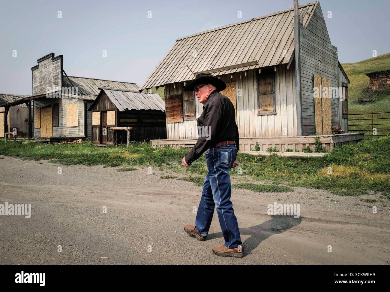 Alberta film producer and stuntman John Scott walks through a Western ...