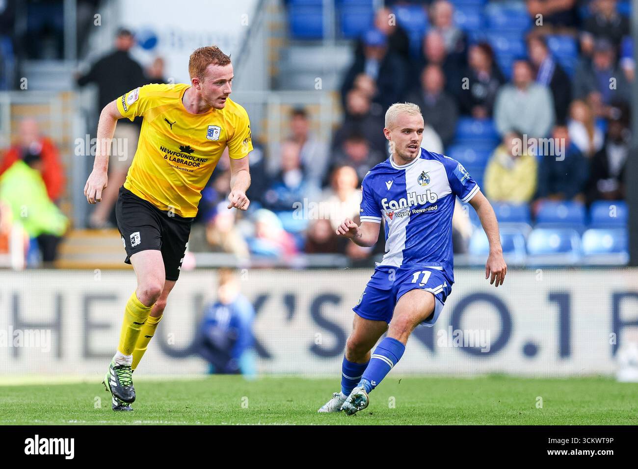 Barrow's Lewis Shipley & Bristol Rovers' Luke Thomas in action during ...