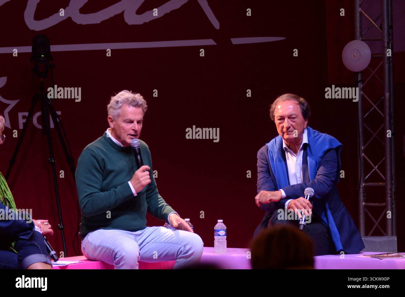 Fabien Roussel PCF and Chairman E.Leclerc Michel-Edouard Leclerc debate ...