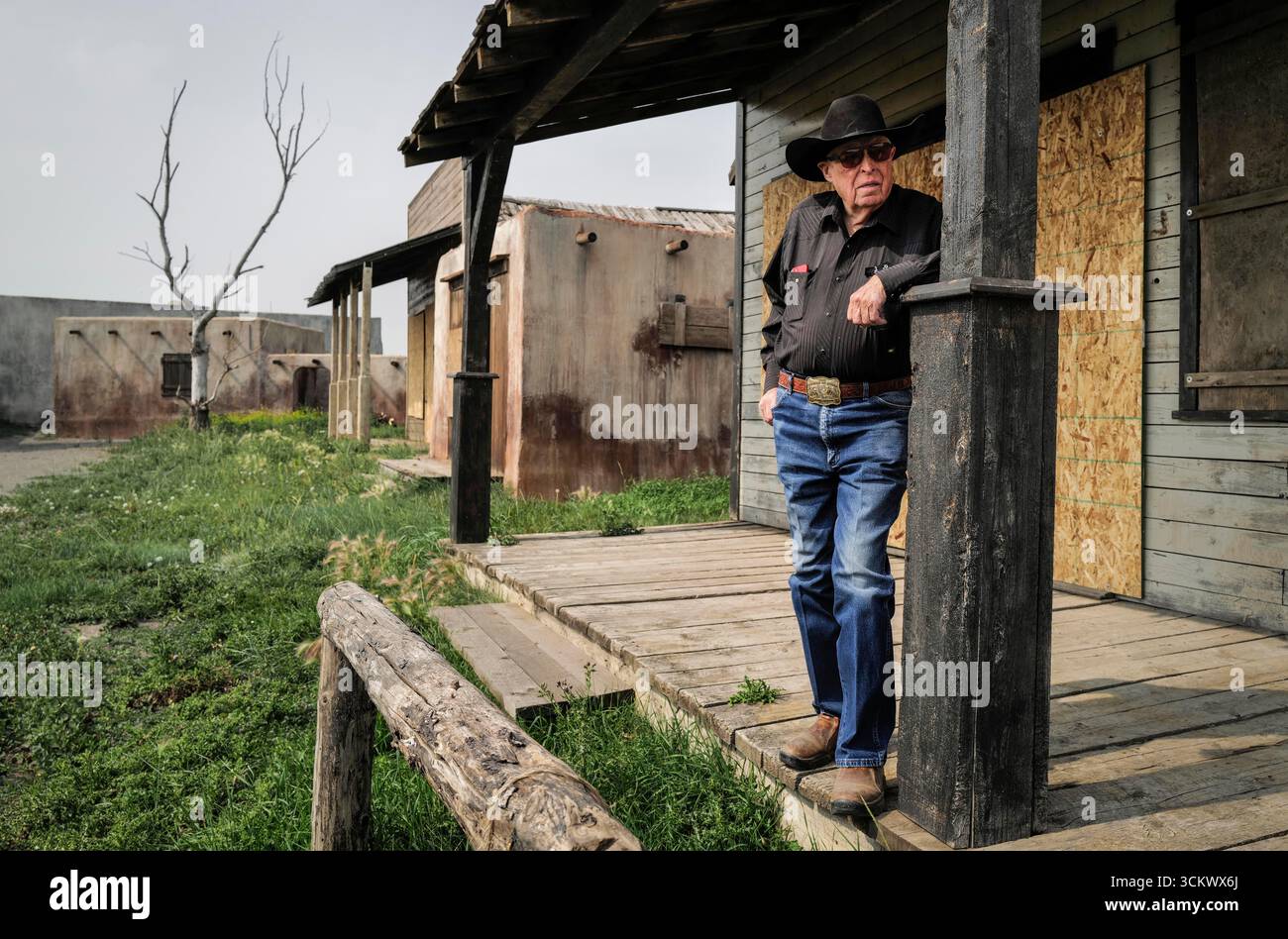 Alberta film producer and stuntman John Scott pauses on a Western movie ...