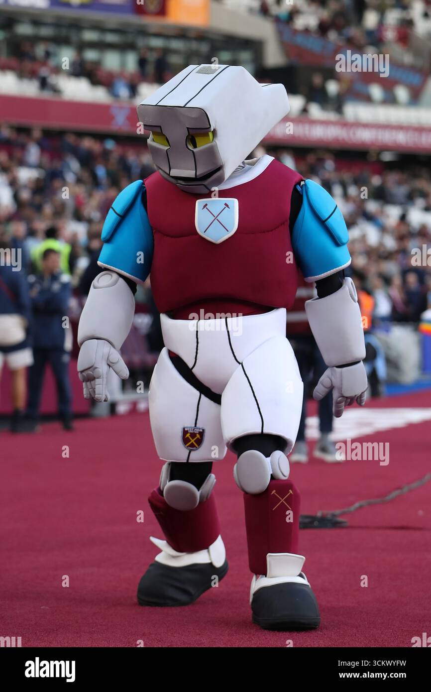 West Ham United mascot Hammerhead during the West Ham United FC v ...