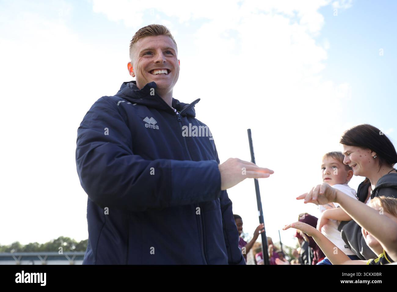 Jack Barham, of Chelmsford City, interacts with supporters after tthe ...