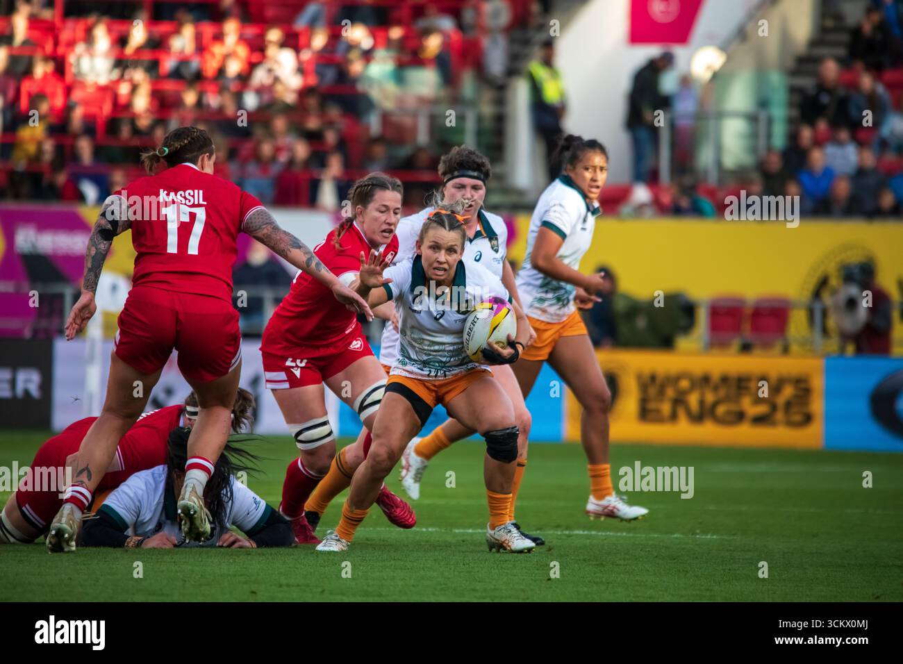 Bristol, UK, 13th September 2025 Australian Trilleen Pomare attacks ...