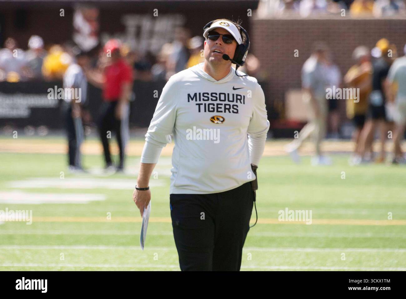 Missouri head coach Eliah Drinkwitz walks the sidelines during the ...