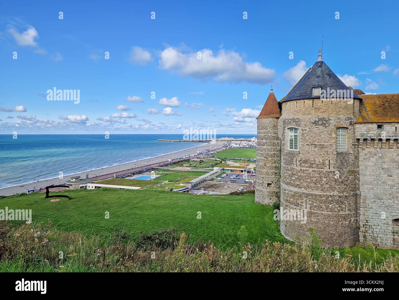 Chateau de Dieppe, a historic fortress perched on a cliff overlooking ...