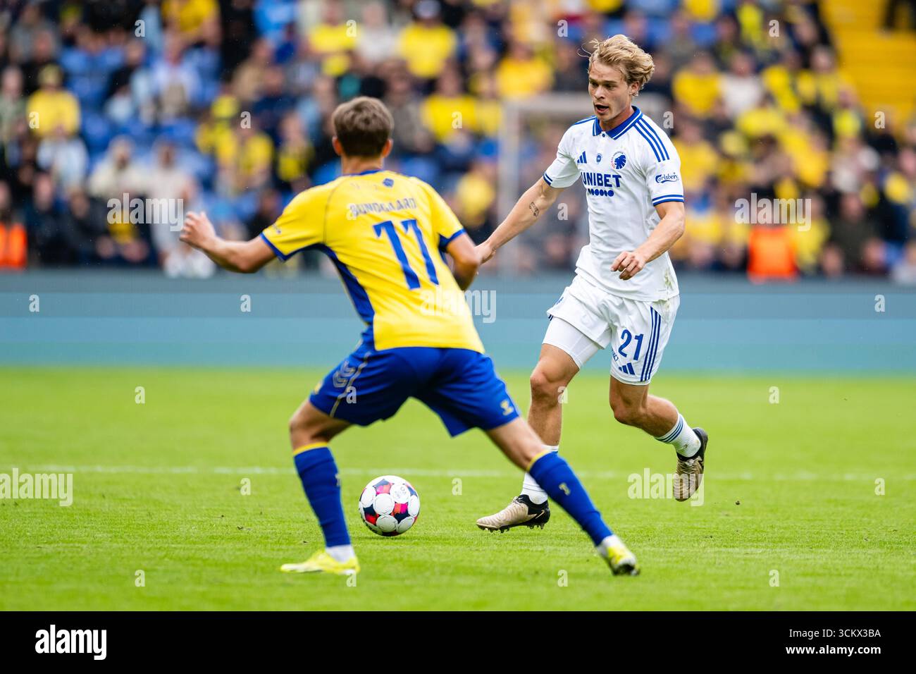 Broendby, Denmark. 13th, September 2025. Mads Emil Madsen (21) of FC ...
