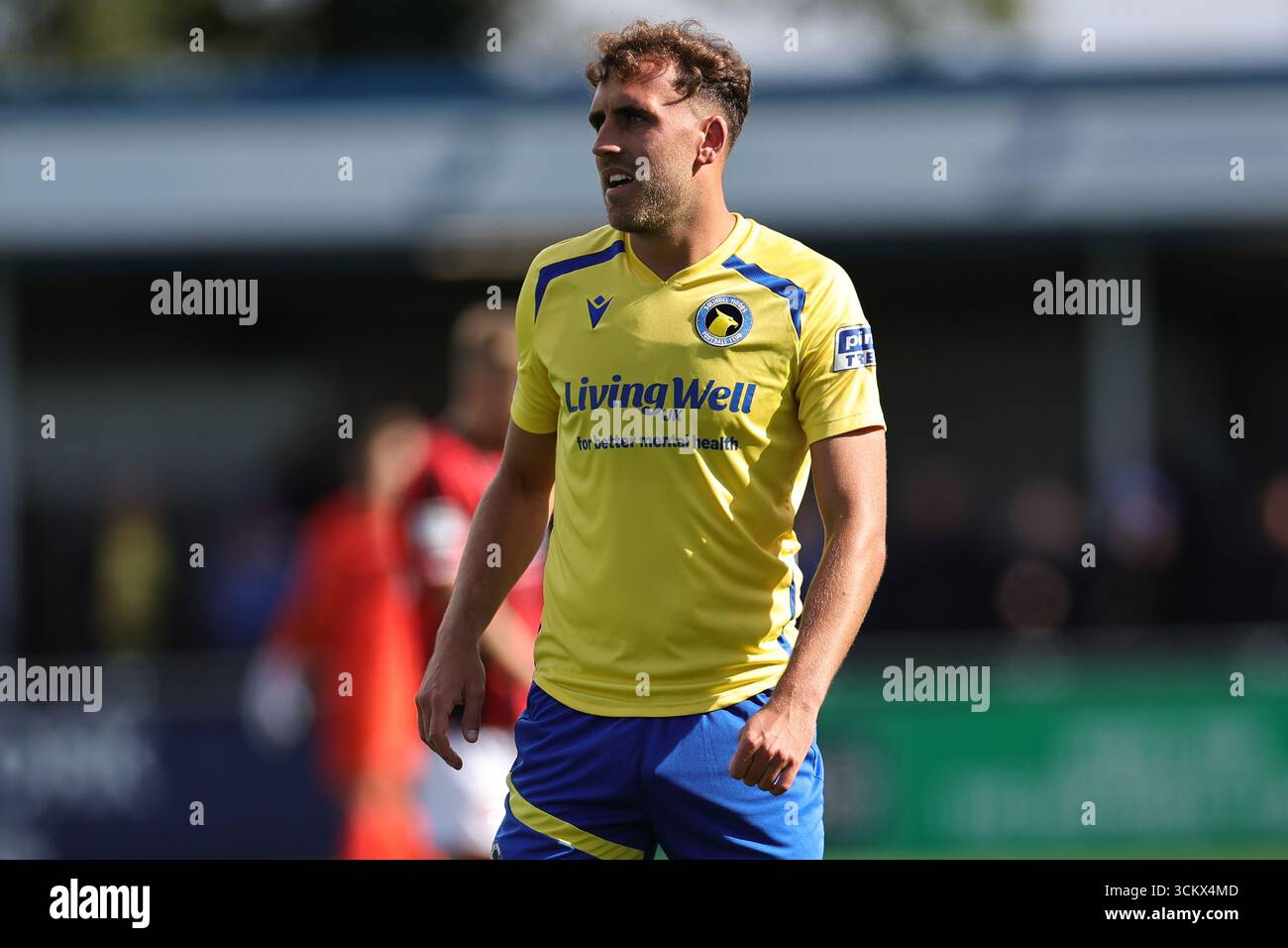 SOLIHULL, UK. 13TH SEPTEMBER 2025. Bradley Stevenson of Solihull Moors ...