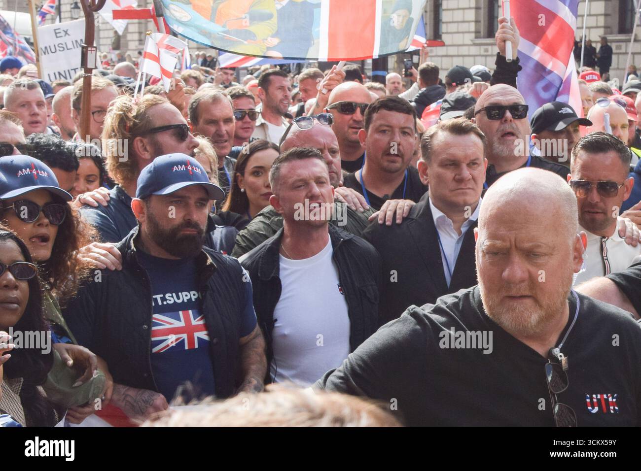 London, UK. 13th September 2025. Far-right figure Tommy Robinson, whose ...