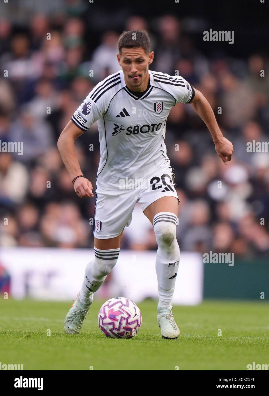 Fulham's Sasa Lukic during the Premier League match at Craven Cottage ...