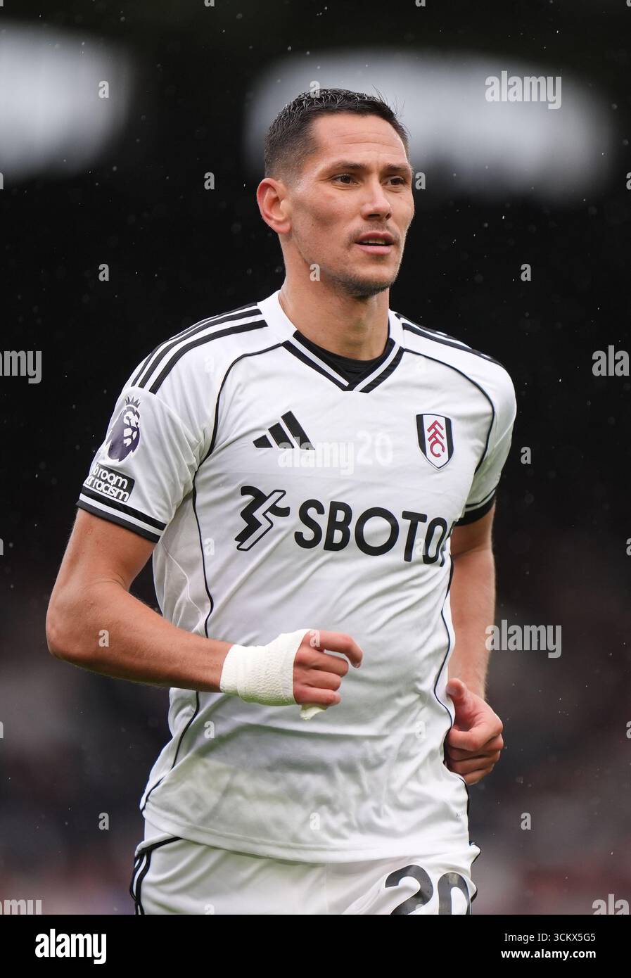 Fulham's Sasa Lukic during the Premier League match at Craven Cottage ...