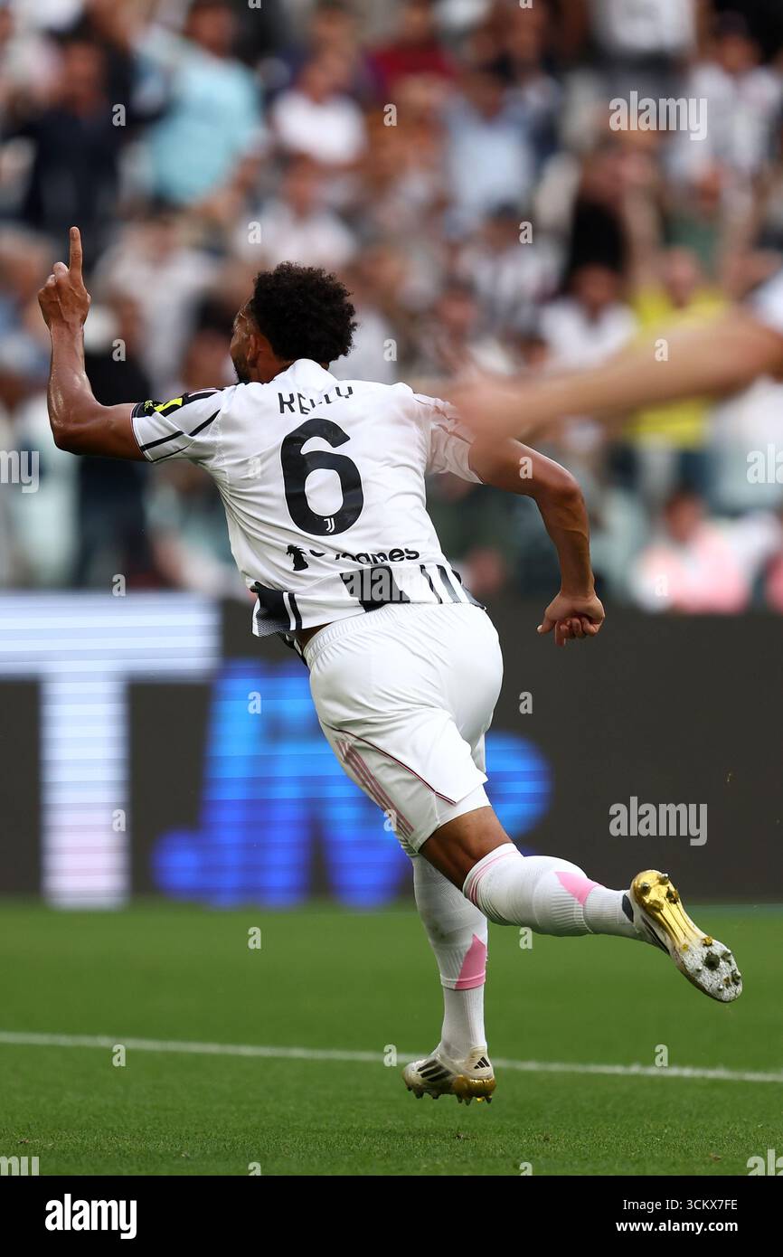 Lloyd Kelly of Juventus Fc celebrates after scoring a goal during the ...