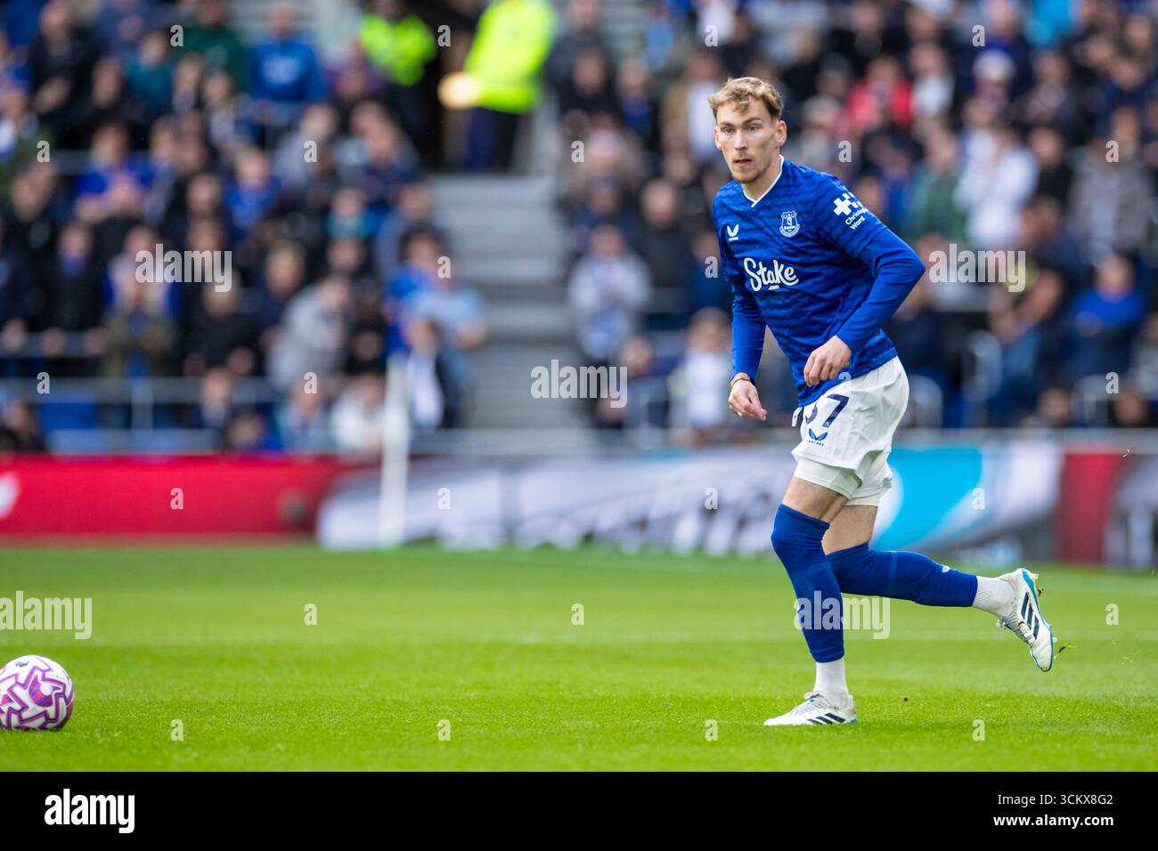 James Garner #37 of Everton F.C. in action during the Premier League ...