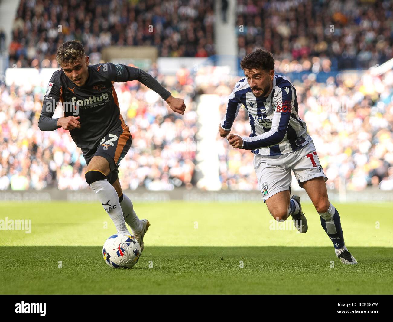 Birmingham, UK. 13th September 2025. Mikey Johnston of West Bromwich ...