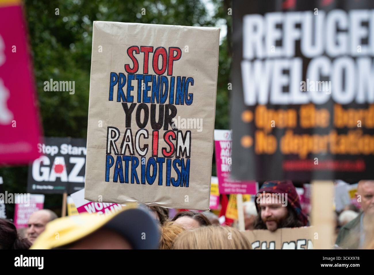 London, UK. 13 September, 2025.A placard reading "Stop Pretending Your ...