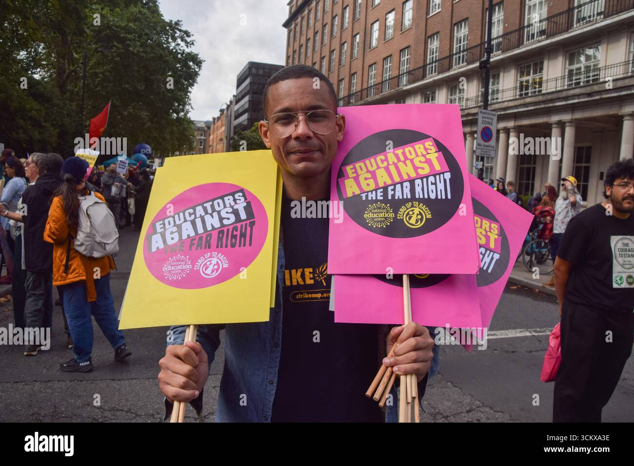 London, UK. 13th September 2025. Daniel Kebede, General Secretary of ...