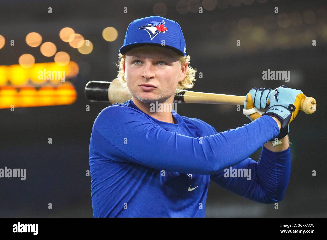 Toronto Blue Jays prospect JoJo Parker takes part in batting practice ...