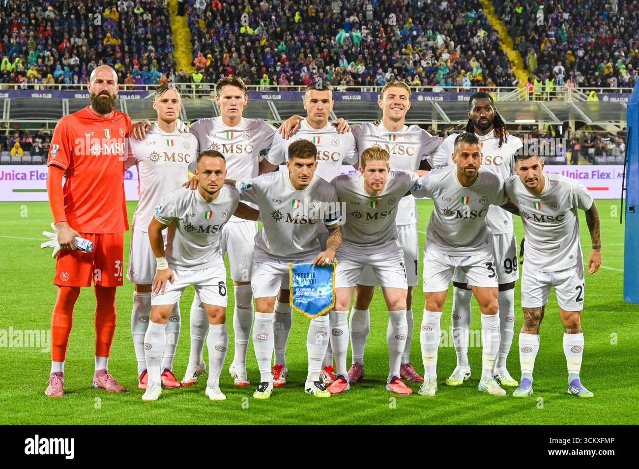 Napoli line-up during ACF Fiorentina vs SSC Napoli, Italian soccer ...