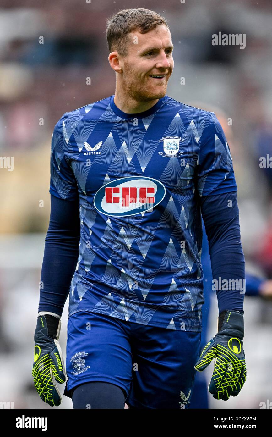 Jack Walton of Preston North End during the Sky Bet Championship match ...