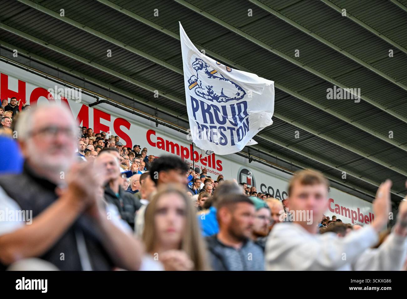 Supporters of Preston North End during the Sky Bet Championship match ...