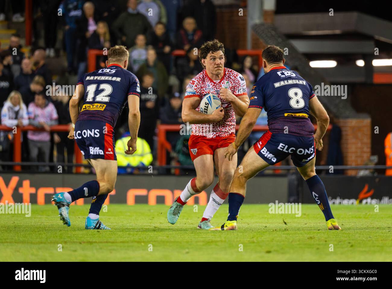 Alex Walmsley and Joe Batchelor of St Helens put in a solid defensive ...
