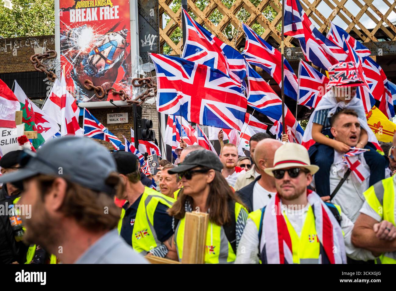 'Unite the Kingdom' march led by Tommy Robinson gathers hundreds of ...