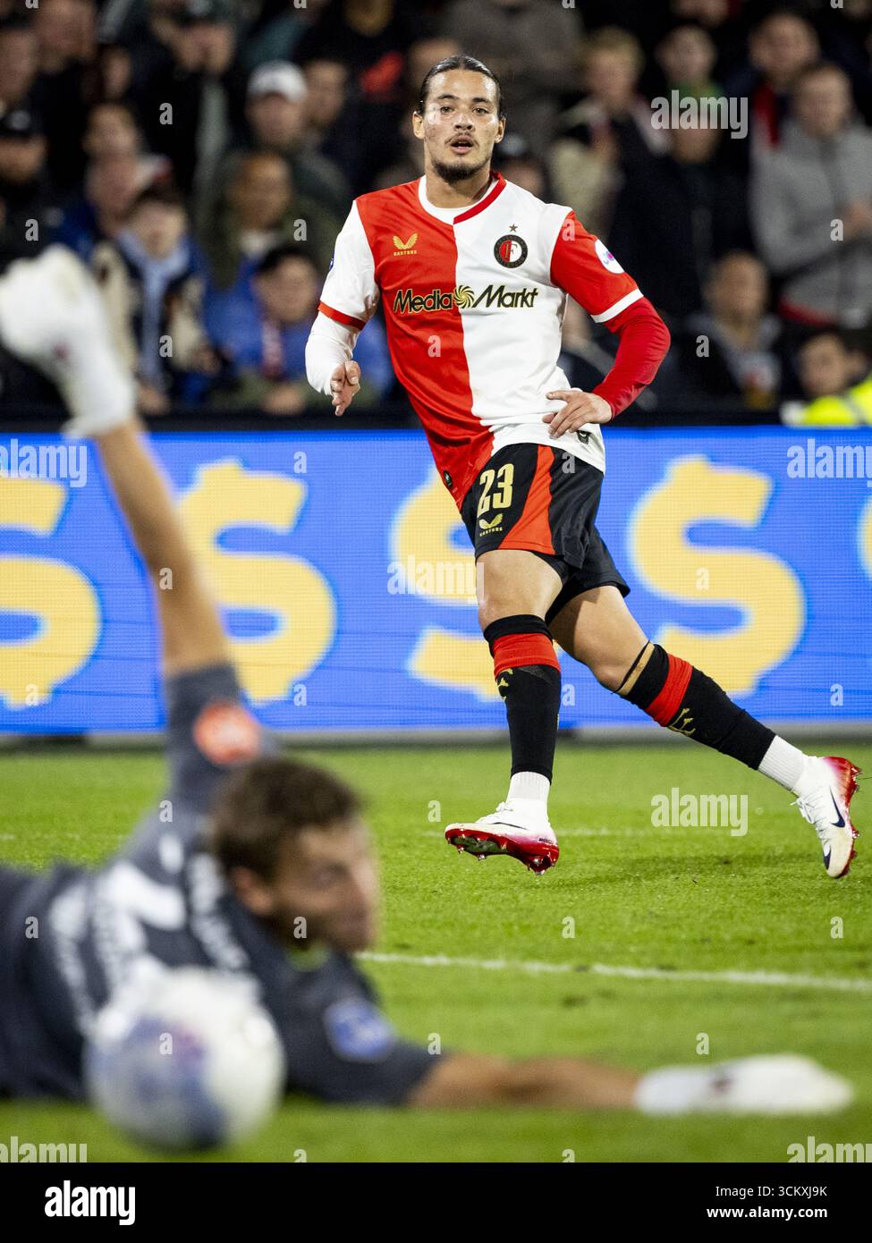 ROTTERDAM - Anis Hadj Moussa of Feyenoord scores the opening goal ...
