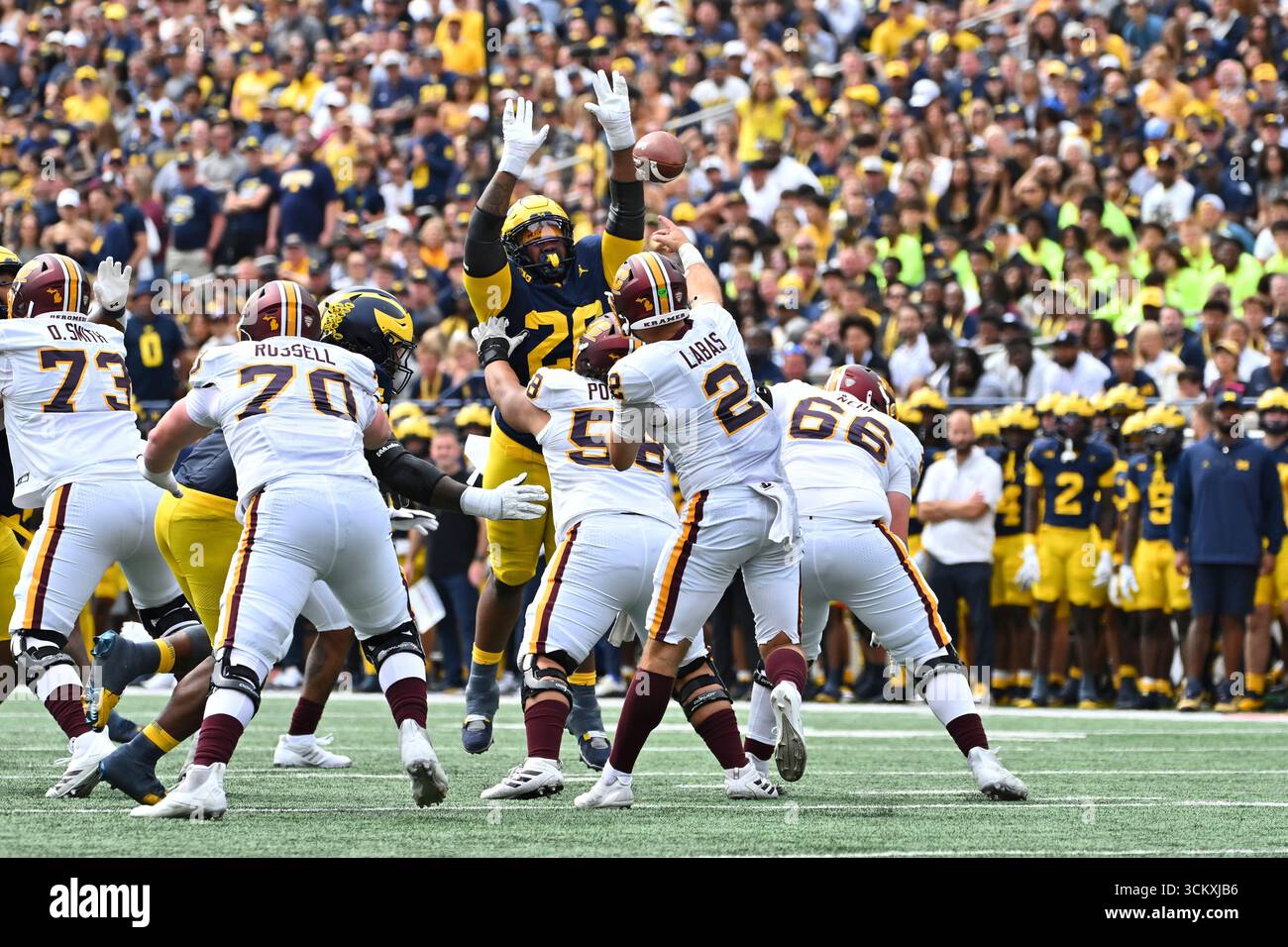 ANN ARBOR, MI - SEPTEMBER 13: Central Michigan Chippewas quarterback ...