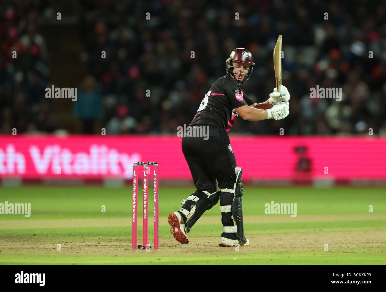 Somerset's James Rew batting during the Vitality Blast Men's T20 final ...