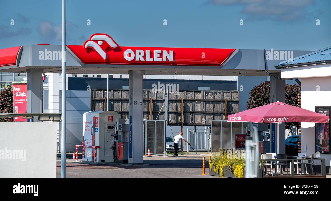 Zvolen, Slovakia - September, 7, 2025 : Orlen petrol station. Orlen S.A ...