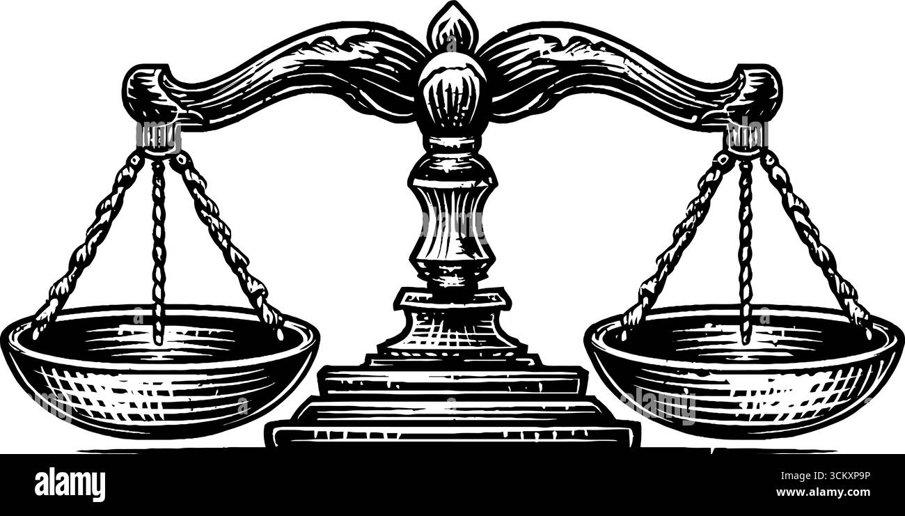 Antique balance in equilibrium Stock Vector Images - Alamy