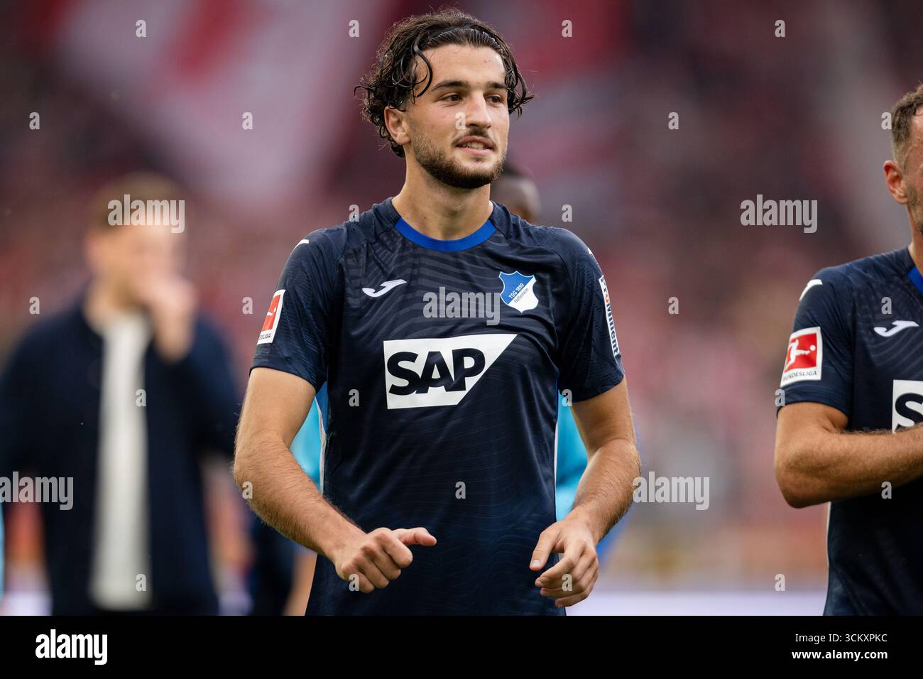Berlin, Germany. 13th, September 2025. Leon Avdullahu of Hoffenheim ...