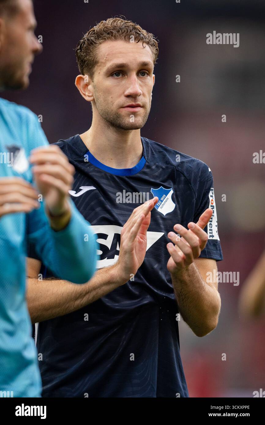 Berlin, Germany. 13th, September 2025. Arthur Chaves of Hoffenheim seen ...