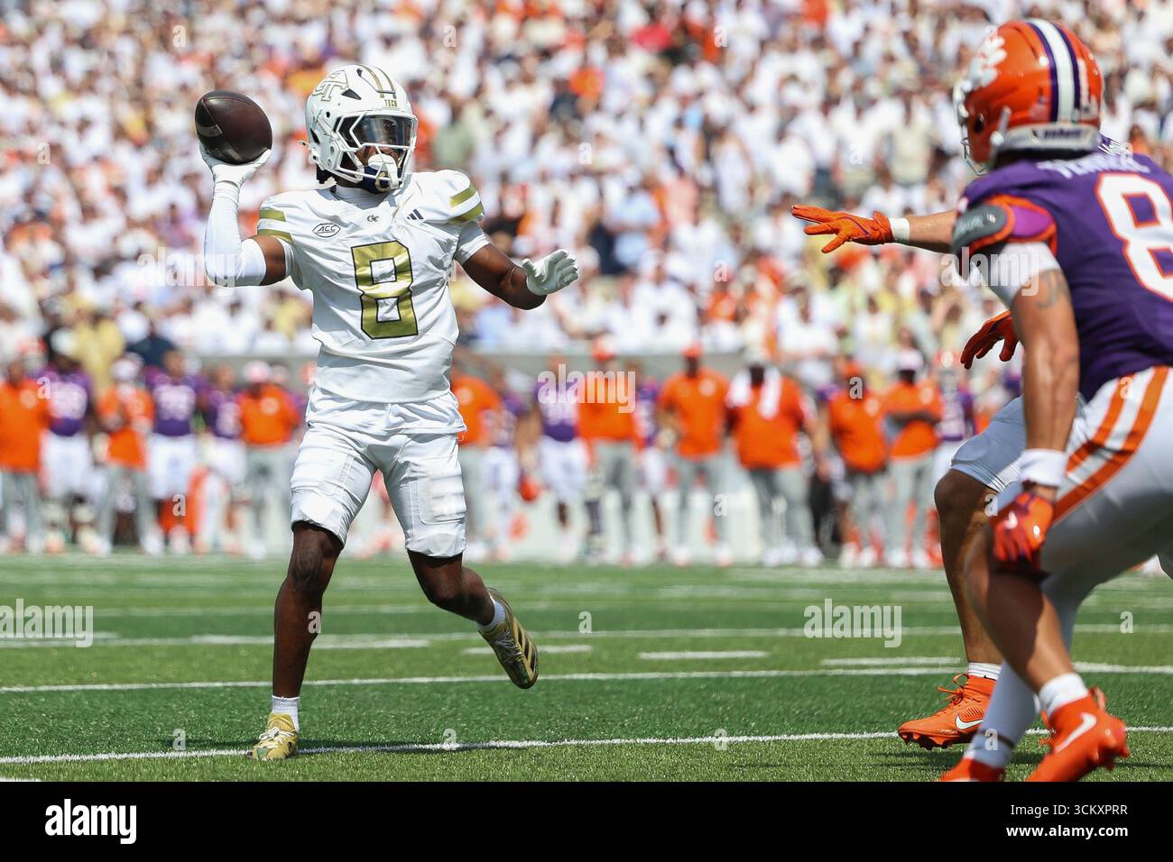 Georgia Tech wide receiver Malik Rutherford (8) throws a pass during ...