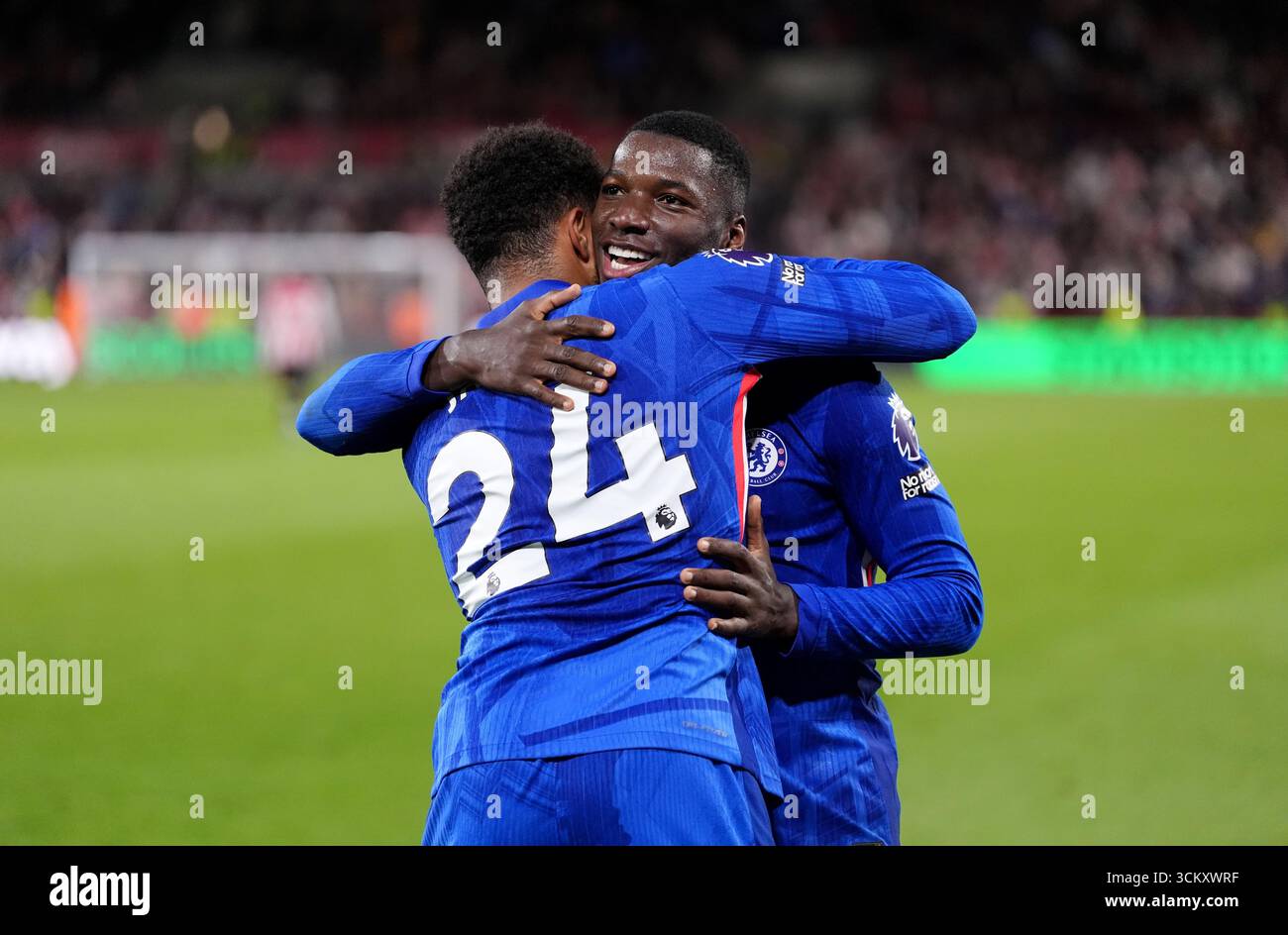 Chelsea's Moises Caicedo celebrates scoring their side's second goal of ...