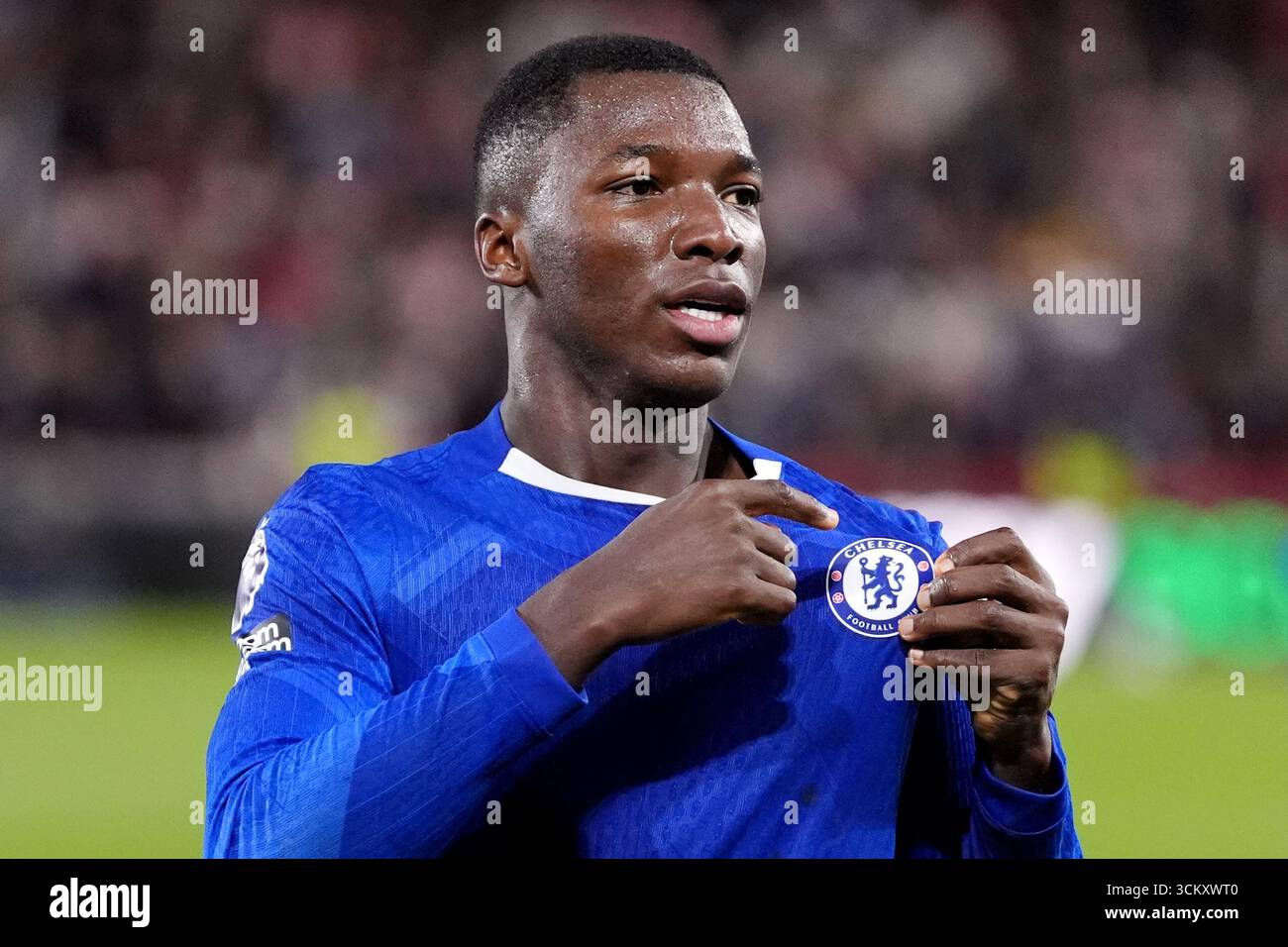 Chelsea's Moises Caicedo celebrates scoring their side's second goal of ...