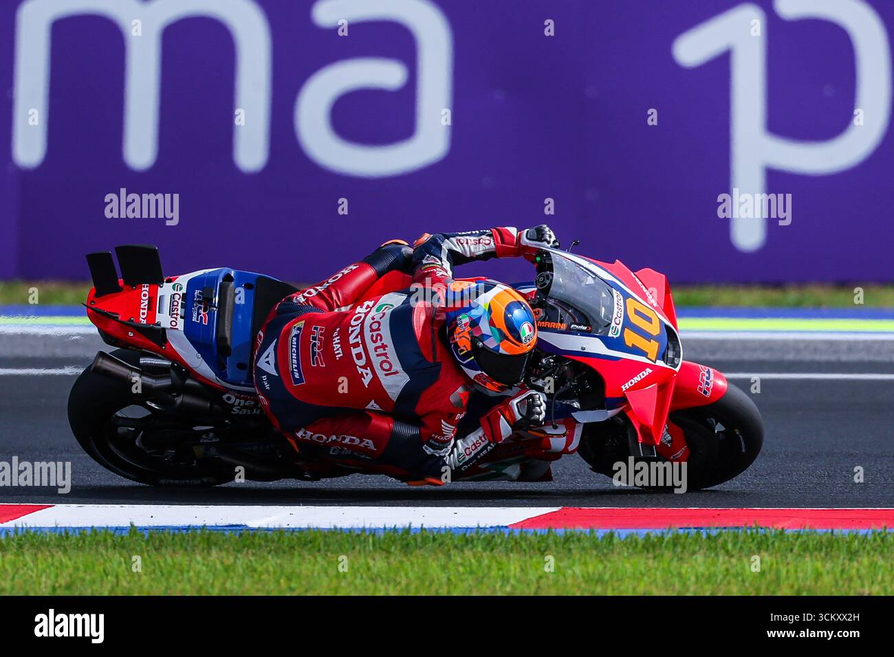 Luca Marini of Italy and Honda HCR Castrol seen during the MotoGP GP16 ...