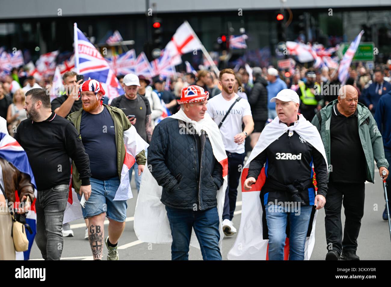 London, UK, 13th September: Approximately 100,000 supporters of Tommy ...