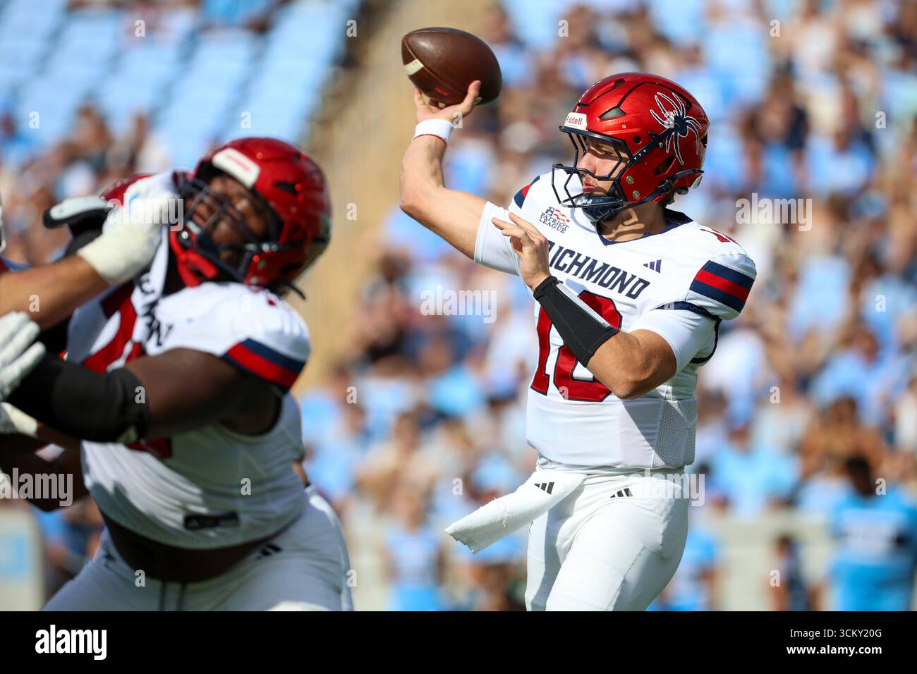 CHAPEL HILL, NC - SEPTEMBER 13: Quarterback Kyle Wickersham #16 of the ...