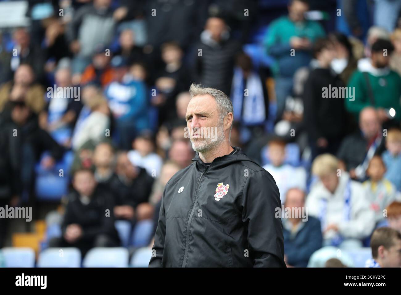 Birkenhead, UK, 13th September, 2025. Tranmere Rovers Manager Andy ...