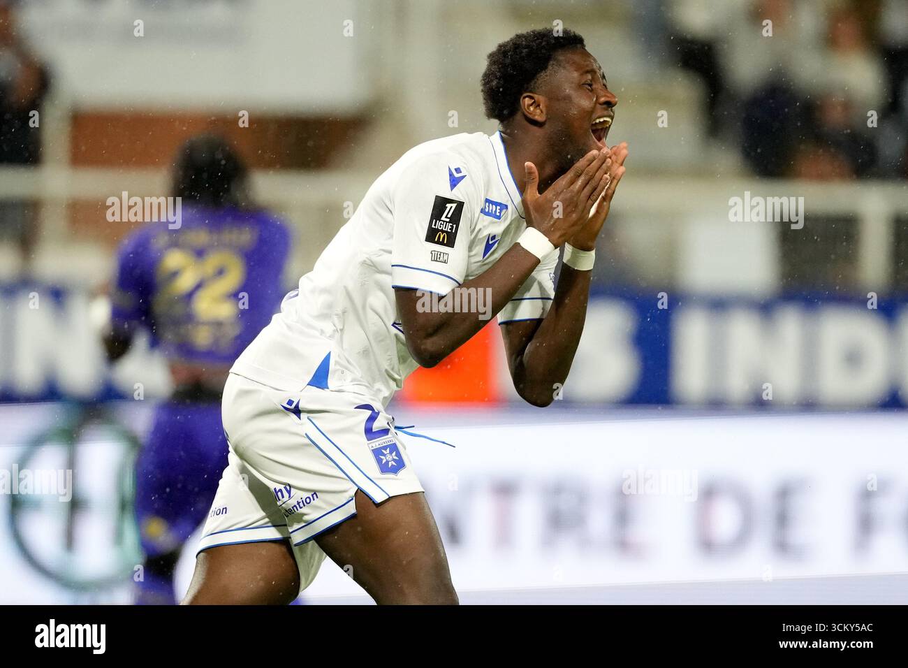 23 Ibrahim OSMAN (aja) during the Ligue 1 McDonald's match between Auxerre and Monaco at Stade ...