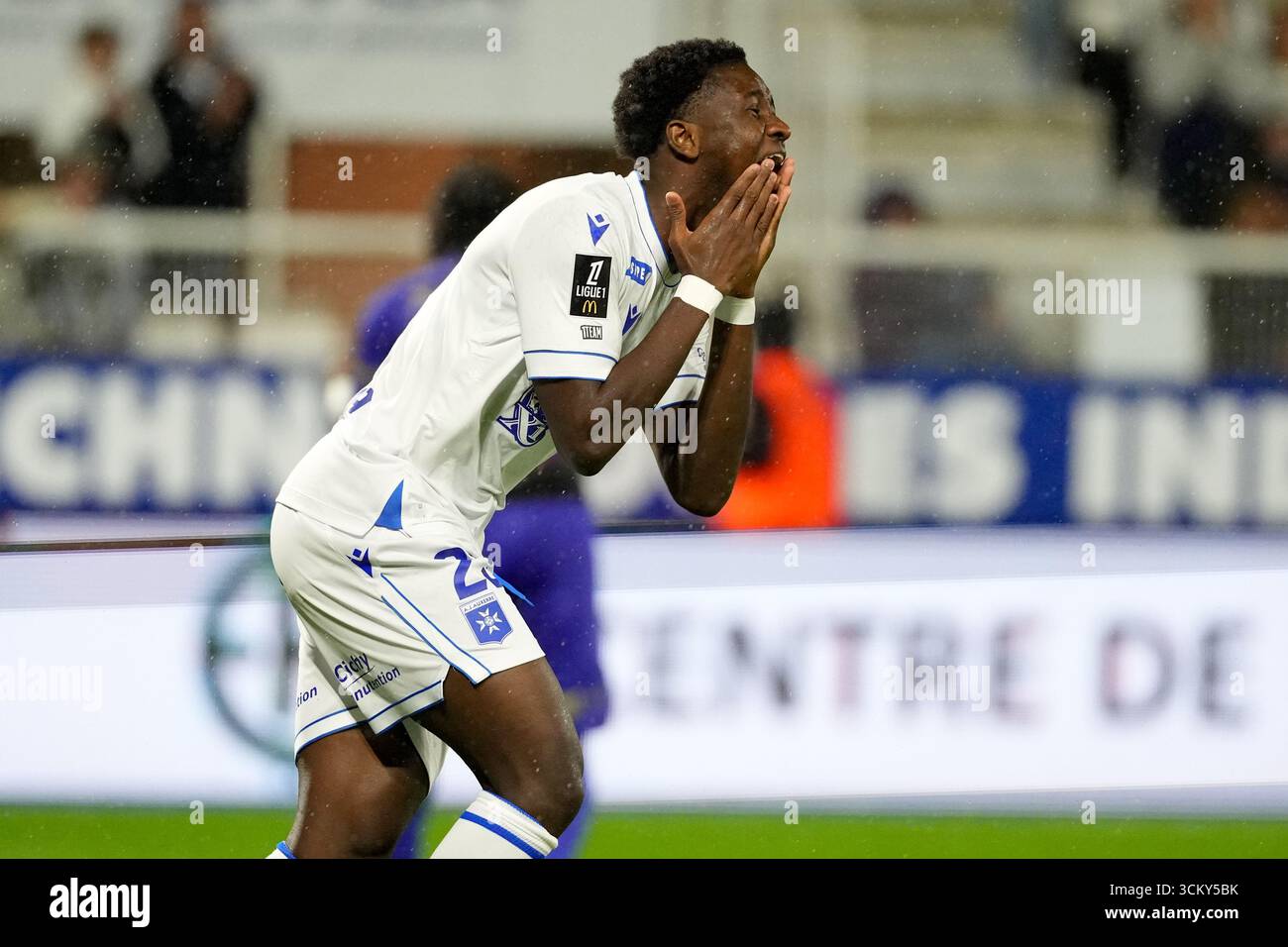 23 Ibrahim OSMAN (aja) during the Ligue 1 McDonald's match between Auxerre and Monaco at Stade ...