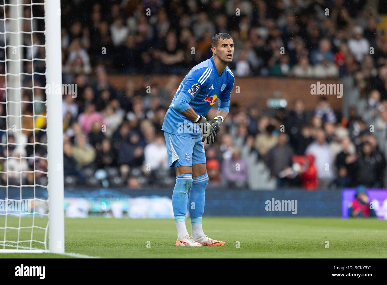 Goalkeeper Karl Darlow of Leeds United during the Premier League match ...