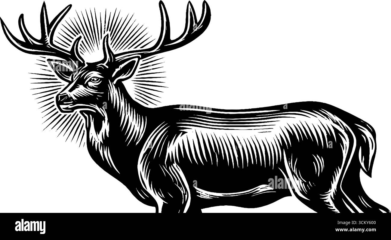 Ethereal ghost deer with radiant starlight trail and hollow body design ...