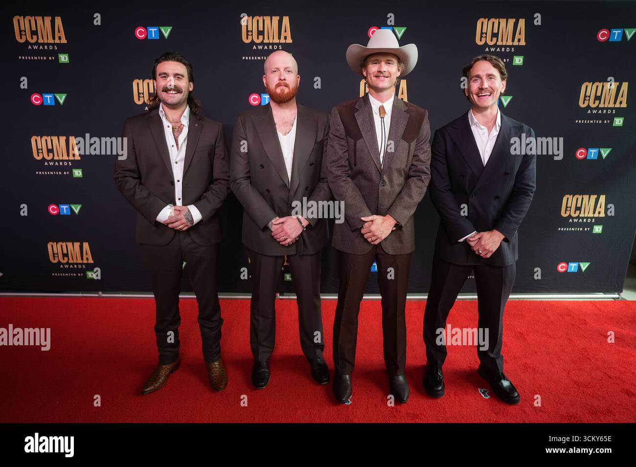 The James Barker Band arrives on the red carpet at the Canadian Country ...