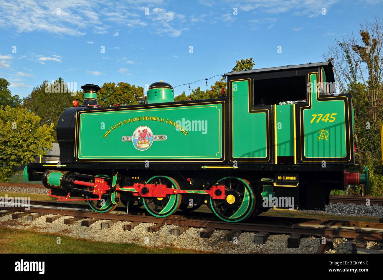 The Flying Duchess, a restored British steam engine, is on display at ...