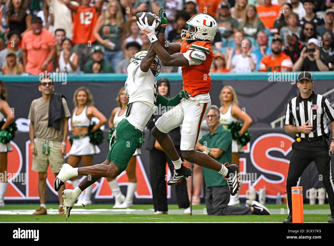 MIAMI GARDENS, FL - SEPTEMBER 13: Miami wide receiver Joshua Moore (3 ...